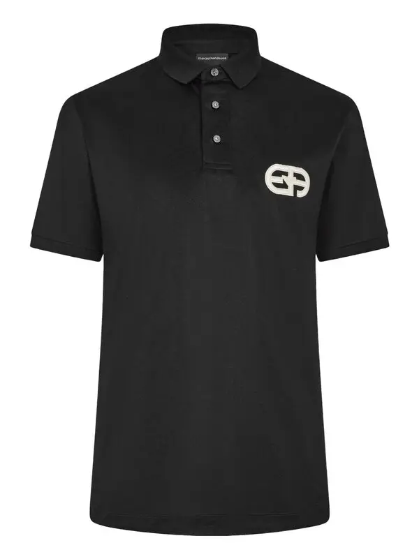 Emporio Armani Shortsleeve Polo Shirt - Black