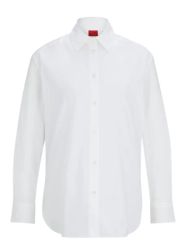Hugo Boss Cotton Long Sleeve Shirt - White