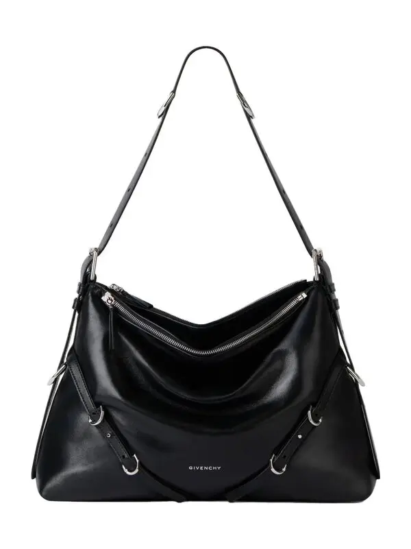 Givenchy Medium Voyou Bomber Bag In Nappa Leather - Black