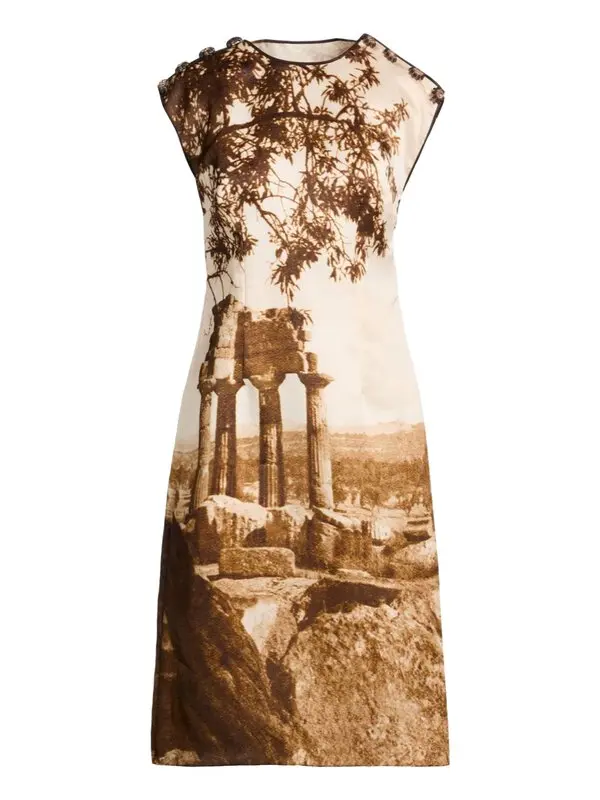 Dolce & Gabbana Sleeveless Bodycon Dress - Brown