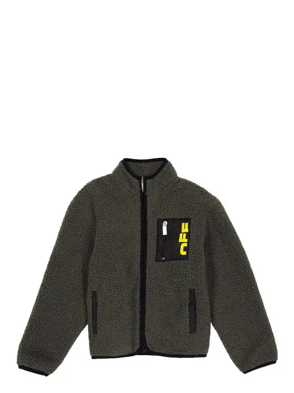 Off-White Stand Collar Fleece Jacket - No