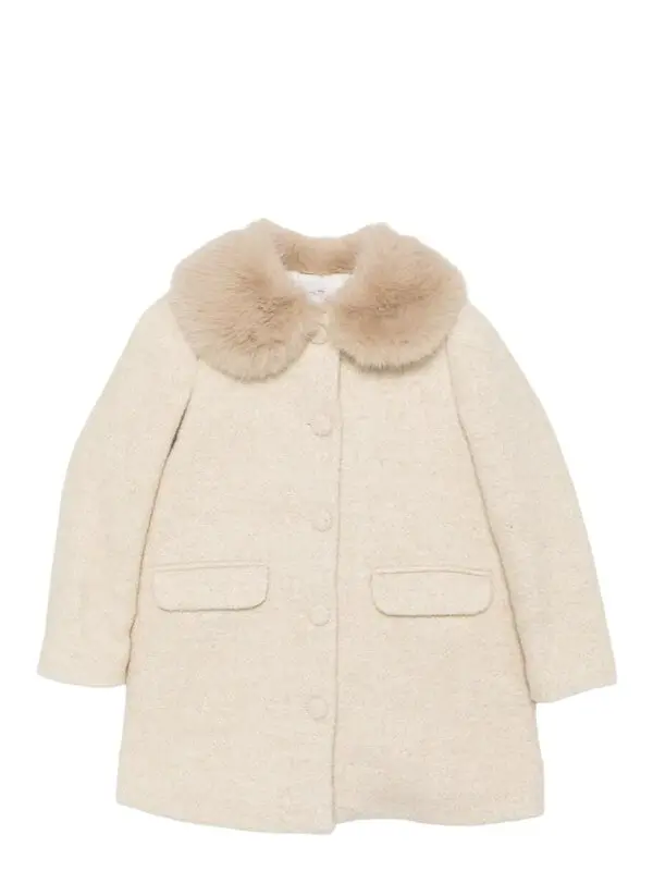 Bonpoint Faux Fur Coat - Beige