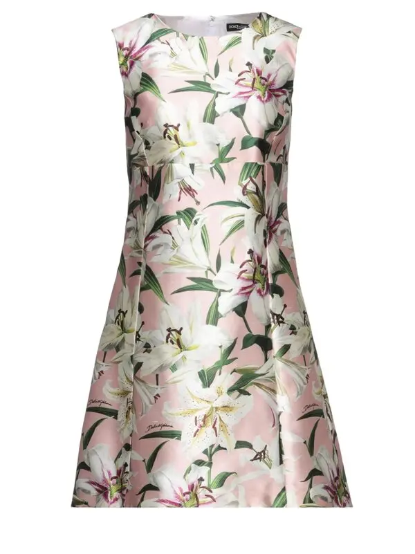 Dolce & Gabbana Floral Print Sleeveless Dress - White