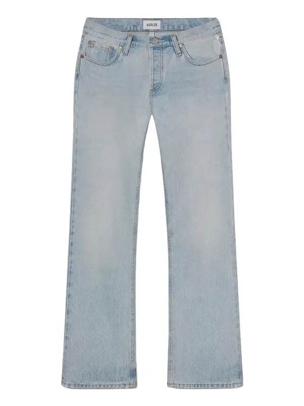 AGOLDE Mid Rise Bootcut Jeans - Gray