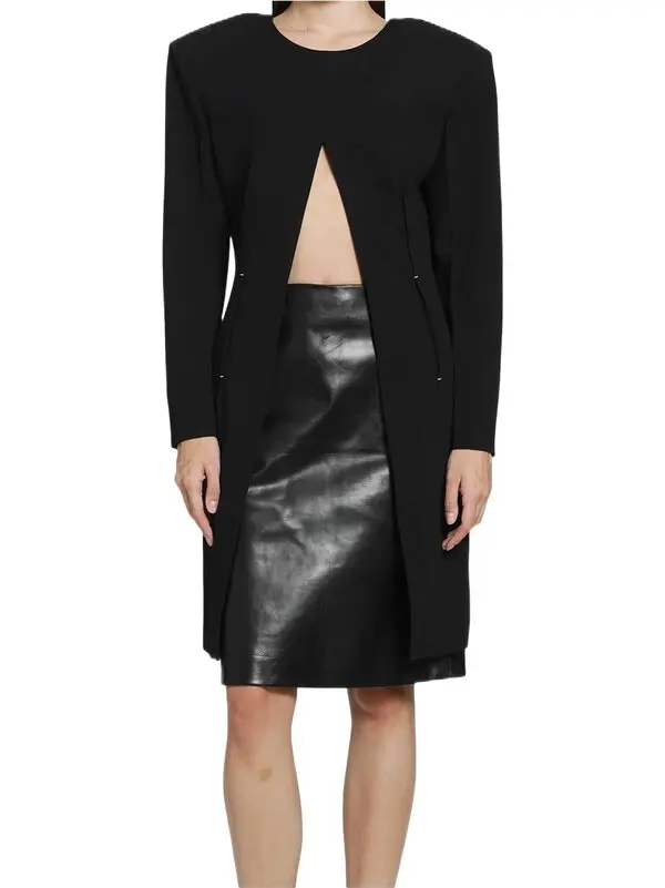 JIL SANDER Long Sleeved Cover-up - Black