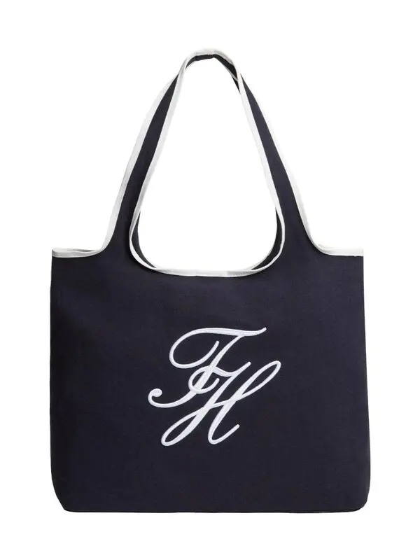 Tommy Hilfiger Embroidered Tote Bag - Black