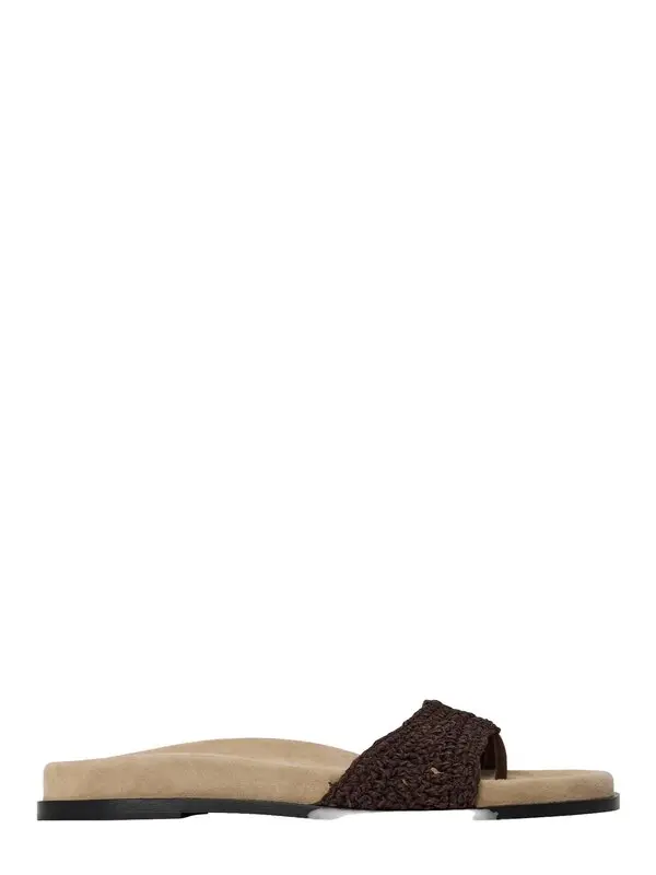 Magda Butrym Woven Strap Flat Sandals - Black