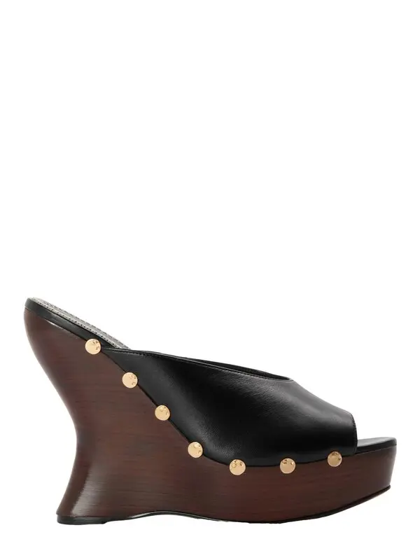 Magda Butrym Wedge Mules - Black