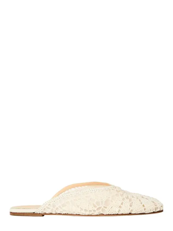 Magda Butrym Crochet Mule Slippers - Nude