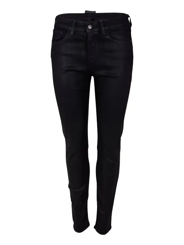 Emporio Armani Coated Skinny Jeans - Black