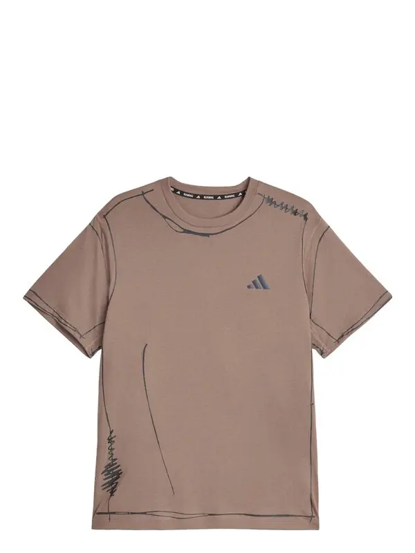 ADIDAS ORIGINALS Printed T-shirt - Brown
