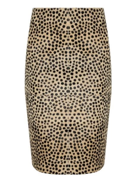 RÓHE Animal Print Pencil Skirt - Brown