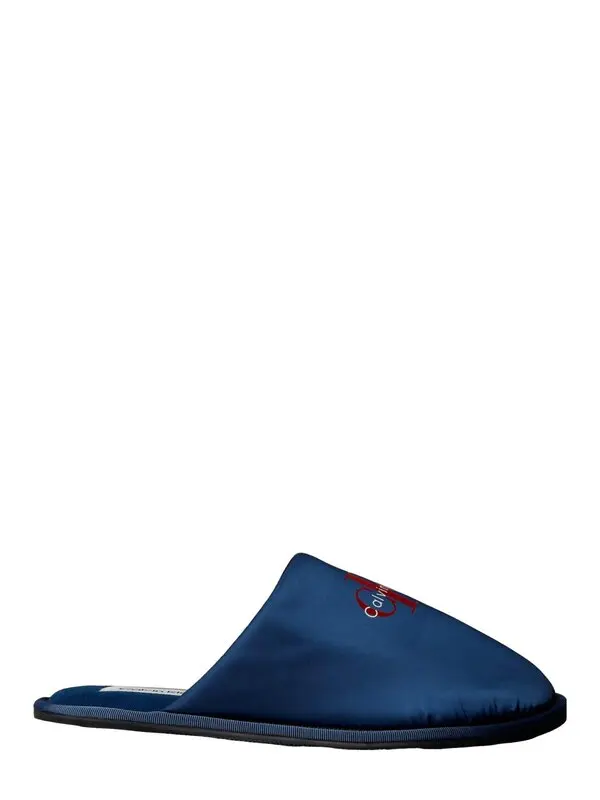 Calvin Klein Embroidered Logo Slippers - Blue