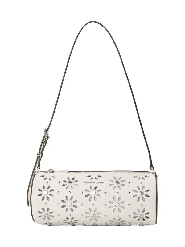 Michael Kors Floral Cut-out Shoulder Bag - White