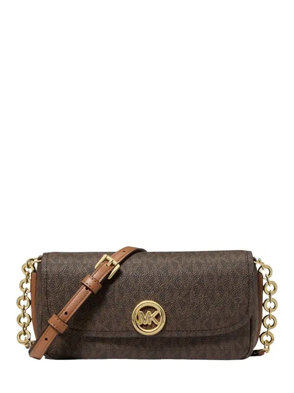 Michael Kors Monogram Shoulder Bag - Brown