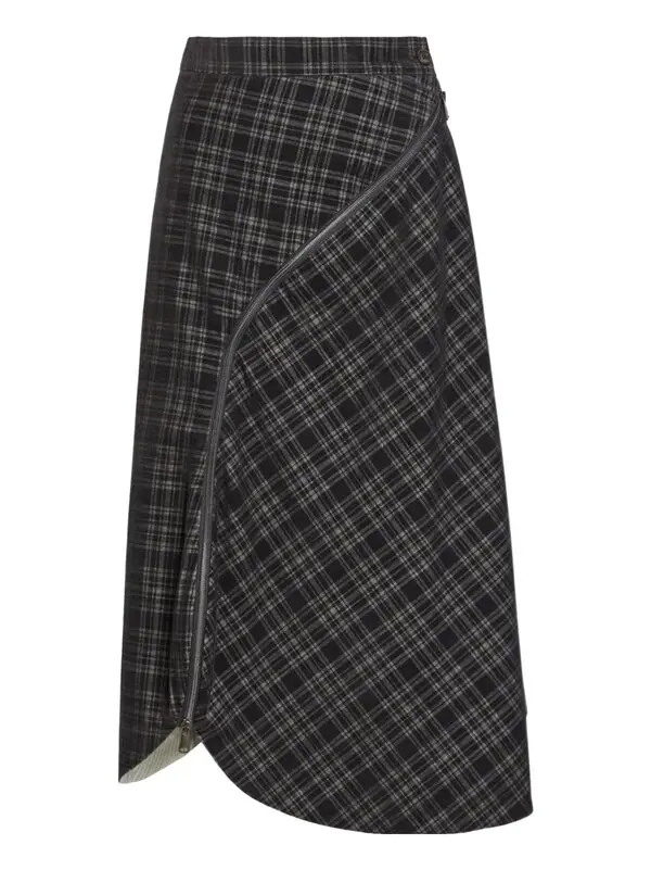 VIVIENNE WESTWOOD Plaid Midi Skirt - Graphite