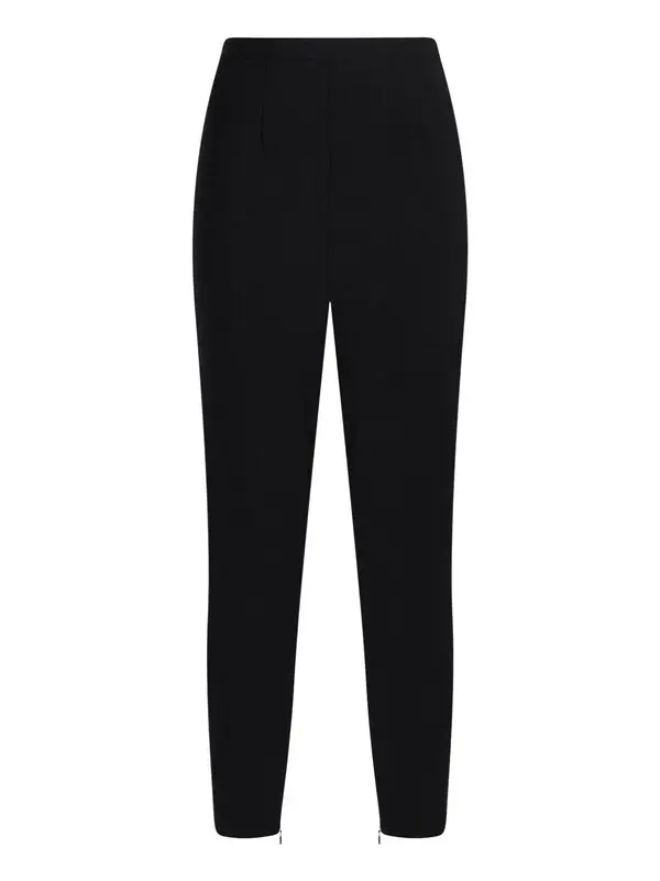 Dolce & Gabbana Slim-fit Stretch Dress Pants With Zippered Cuffs - Black