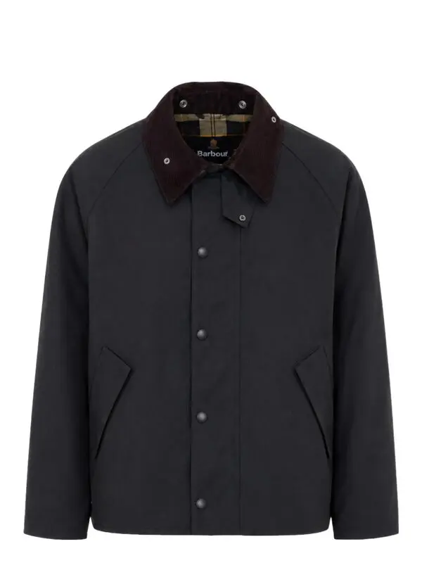 Barbour Corduroy Collar Buttoned Jacket - Black