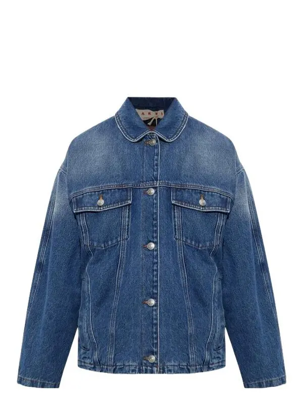 Marni Long Sleeve Denim Trucker Jacket - Blue