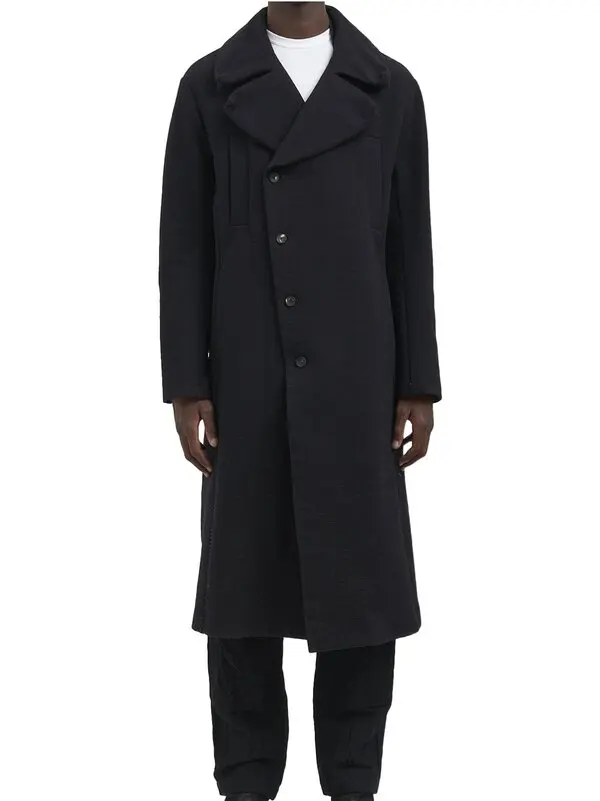 Masnada Long-sleeved Coat - Black