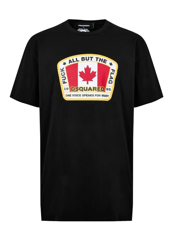 Dsquared2 Crewneck T-shirt With Shield Badge Print - Black
