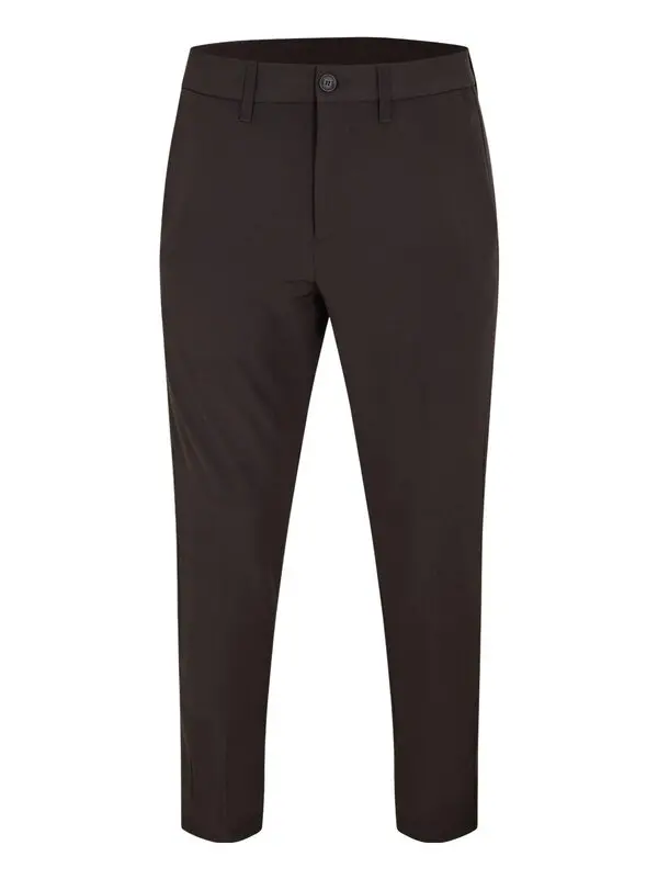 Hugo Boss Tapered Cropped Trousers - Black