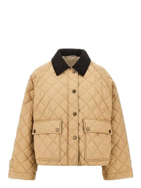Max Mara Long-sleeved Quilted Jacket - Beige