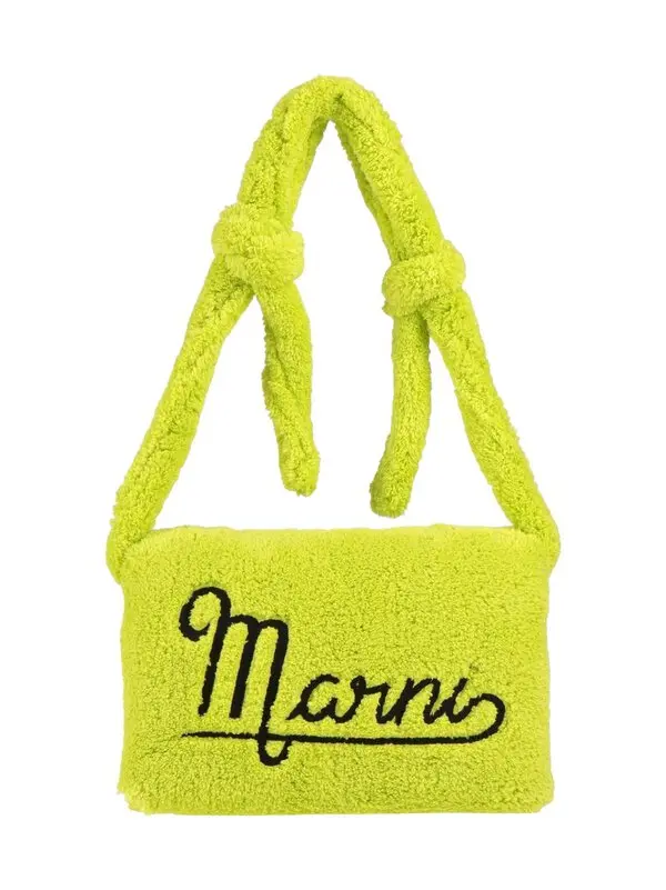 Marni Large Suede Shoulder Bag - Yellow