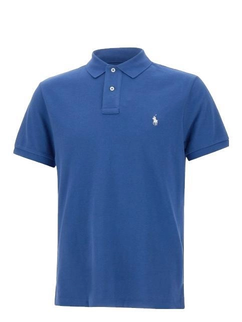 Ralph Lauren Polo Logo-embroidered Straight Hem Polo Shirt - Blue