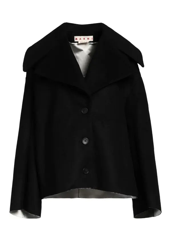 Marni Single-breasted Coat - Black