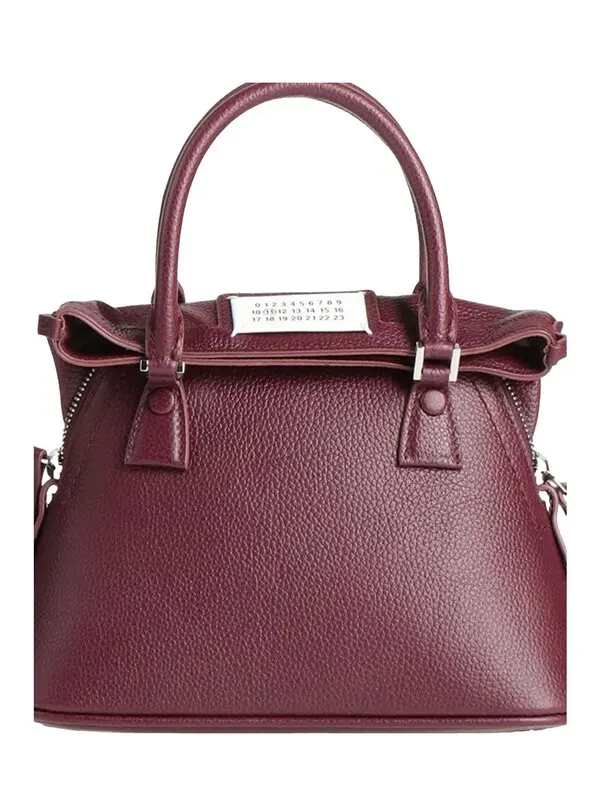 MAISON MARGIELA Pebbled Leather Tote Bag - Red
