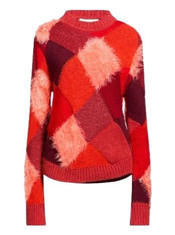 Marni Metallic Knitted Sweater - Red
