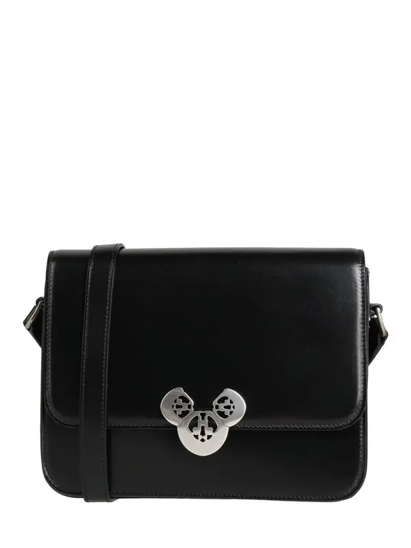 Isabel Marant Étoile Medium Leather Shoulder Bag With Appliqué Detail - Black