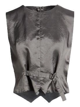 MAISON MARGIELA Sleeveless Waistcoat With Waist Tie Detail - Black
