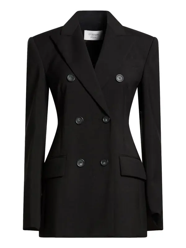 Sportmax Double-breasted Blazer - Black