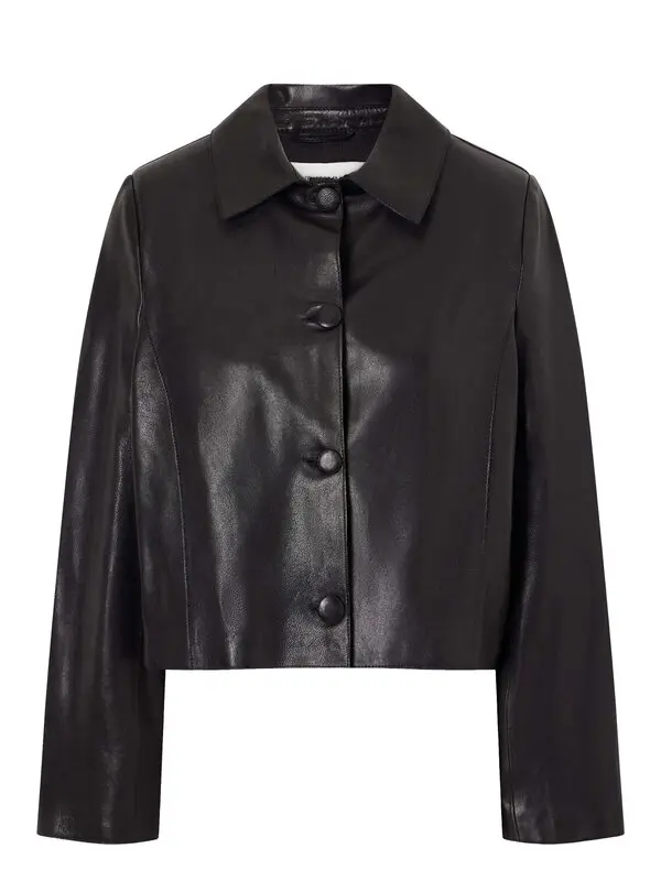Nour Hammour Hadley Leather Jacket - Black
