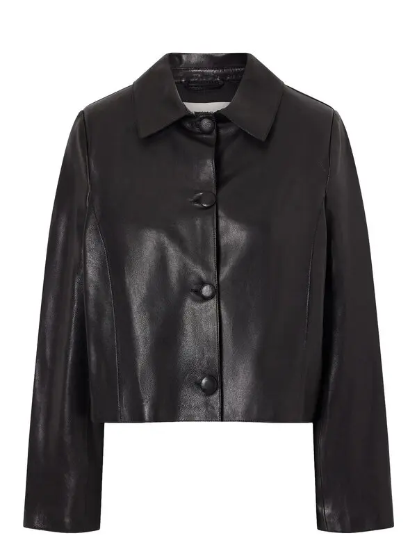 Nour Hammour Hadley Leather Jacket - Black