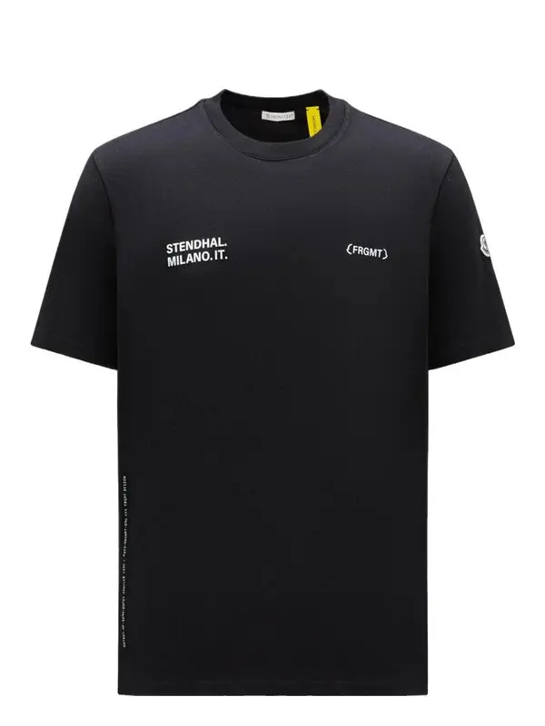 Moncler Logo Motif T-shirt - Black