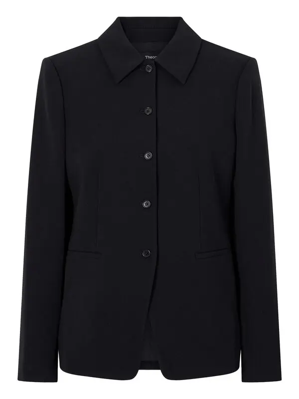 Theory Crepe Blazer - Black
