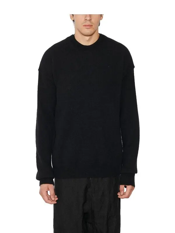 UMA WANG V-neck Wool Cardigan - Black