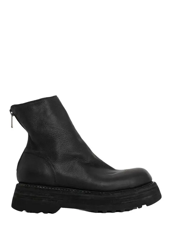 Guidi Zippered Calf Leather Boots - Black
