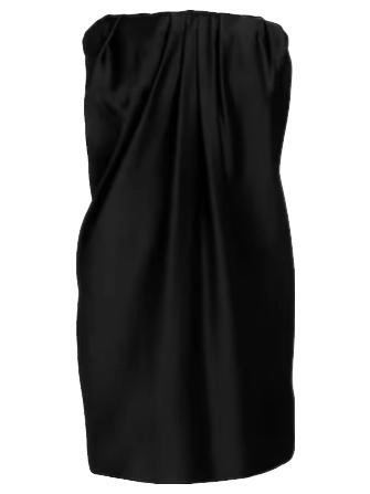 Saint Laurent Satin Mini Dress - Black