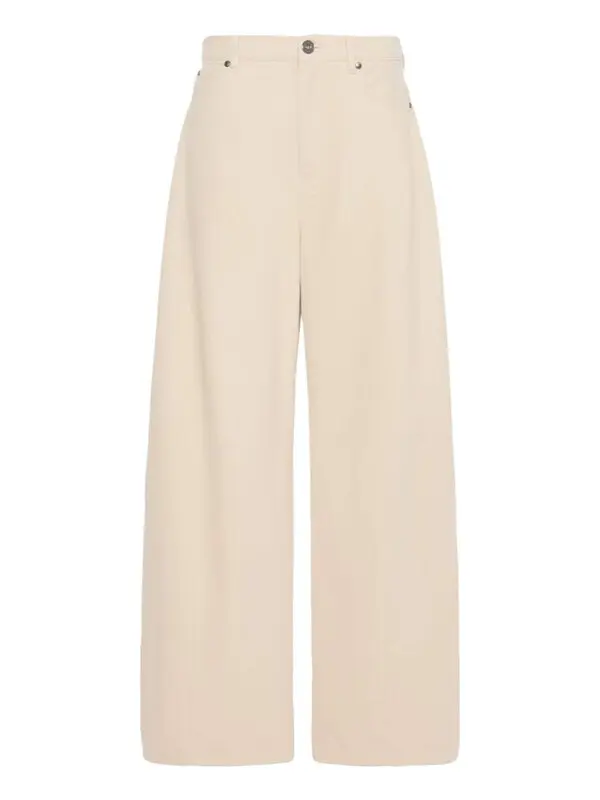 Max Mara Wide-leg Jeans - Ivory
