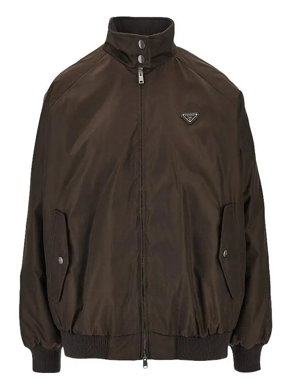 Prada Padded Re-nylon Oversized Bomber Jacket - Brown