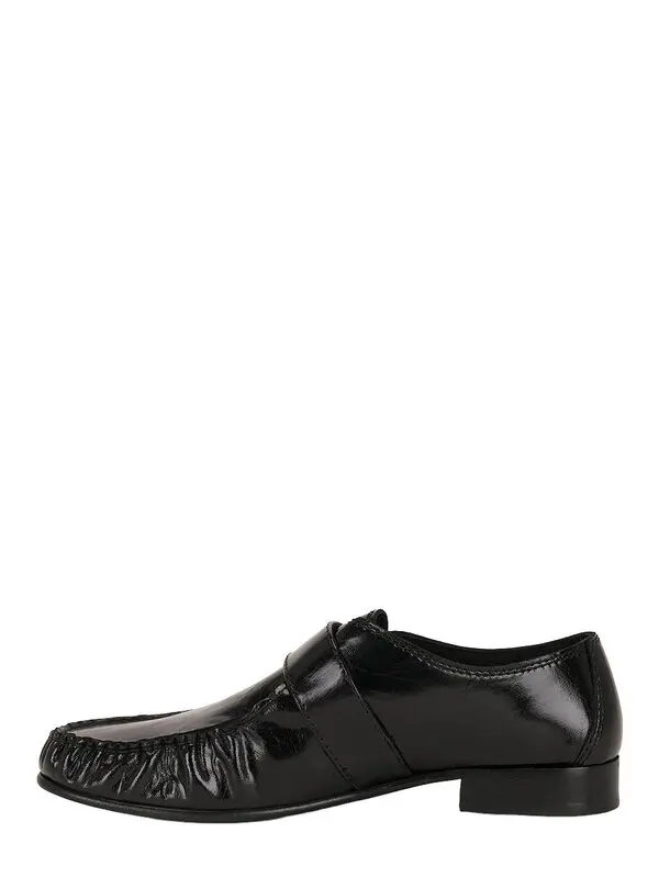 Marni Buckled Moccasin Shoe - Black