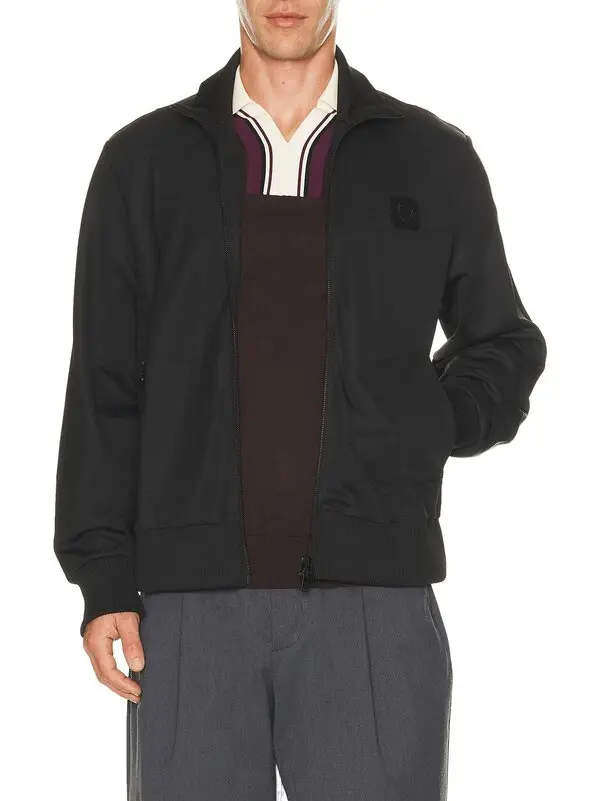 Fred Perry Canvas Track Jacket - Black