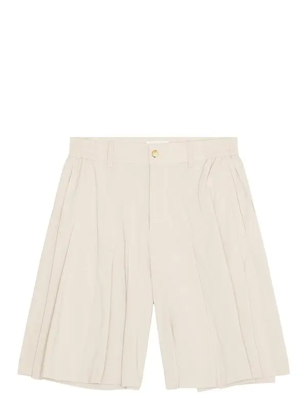 FENG CHEN WANG Irregular Pleats Shorts - Khaki