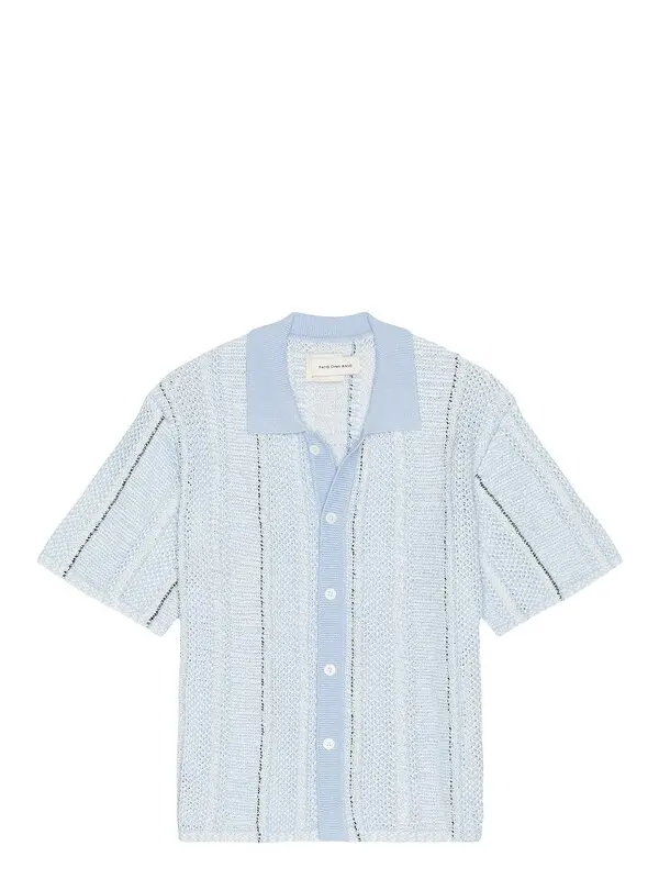 FENG CHEN WANG Knitted Cardigan Sweater - Blue Check