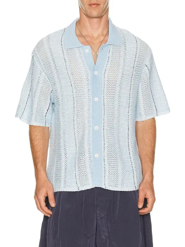 FENG CHEN WANG Knitted Cardigan Sweater - Blue Check