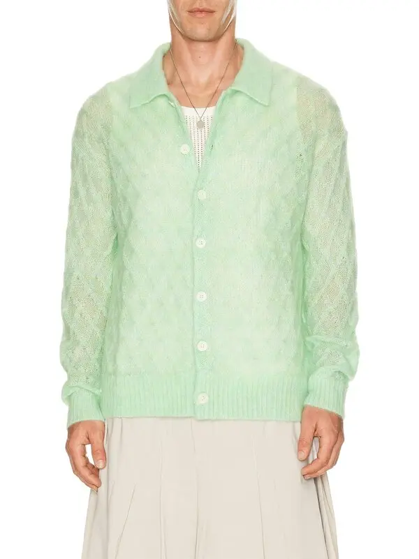 FENG CHEN WANG Knitted Cardigan Sweater - Green